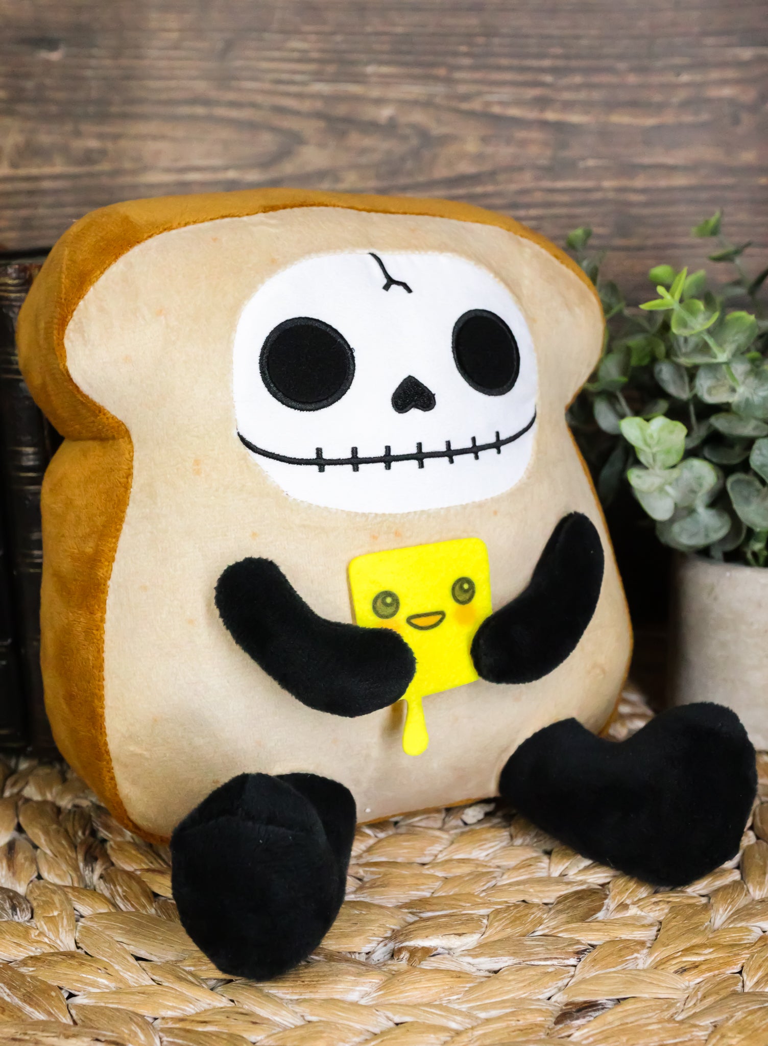Furry Bones Skeleton Monster Toasty Bread Toast With Cheese Soft Plush ...