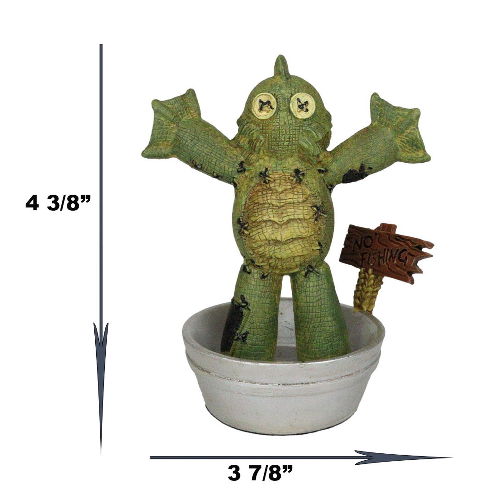 Ebros Pinheadz Monster with Voodoo Stitches Figurine 4.25"H (Gill Man – Ebros Gift