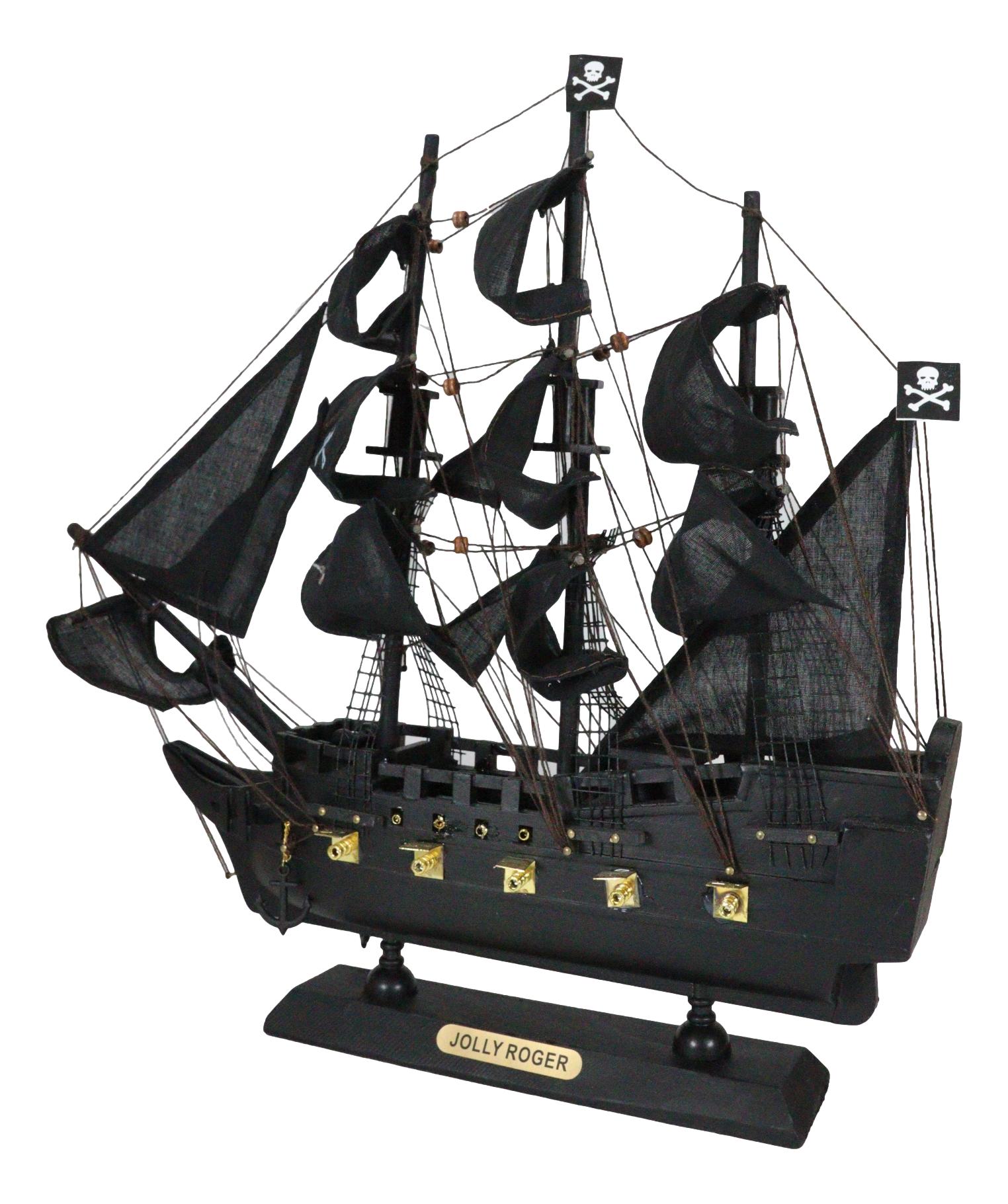 Nautical Marine Pirate Black Jolly Roger Cross Bones Skull Model Sail ...