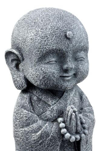 Ebros Gift Japanese Namaste Praying Jizo Monk Standing On Lotus Flower ...