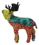 Forest Stag Moose Elk Hand Crafted Paper Mache In Colorful Sari Fabric ...