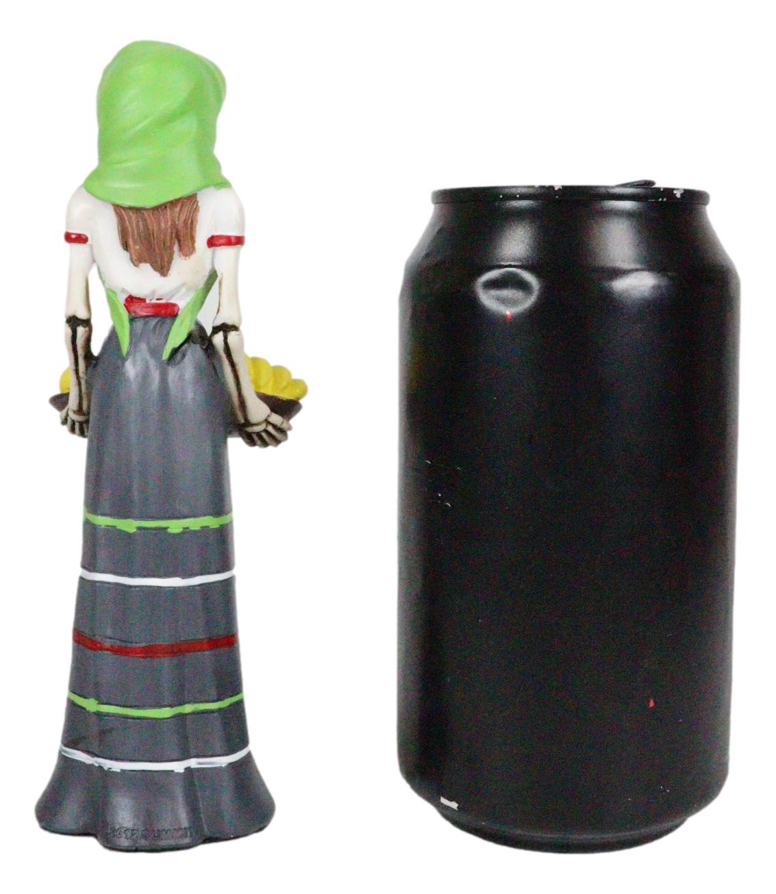 Day Of The Dead Gothic Lady Skeleton Carrying Fruit Platter Tray Figur ...