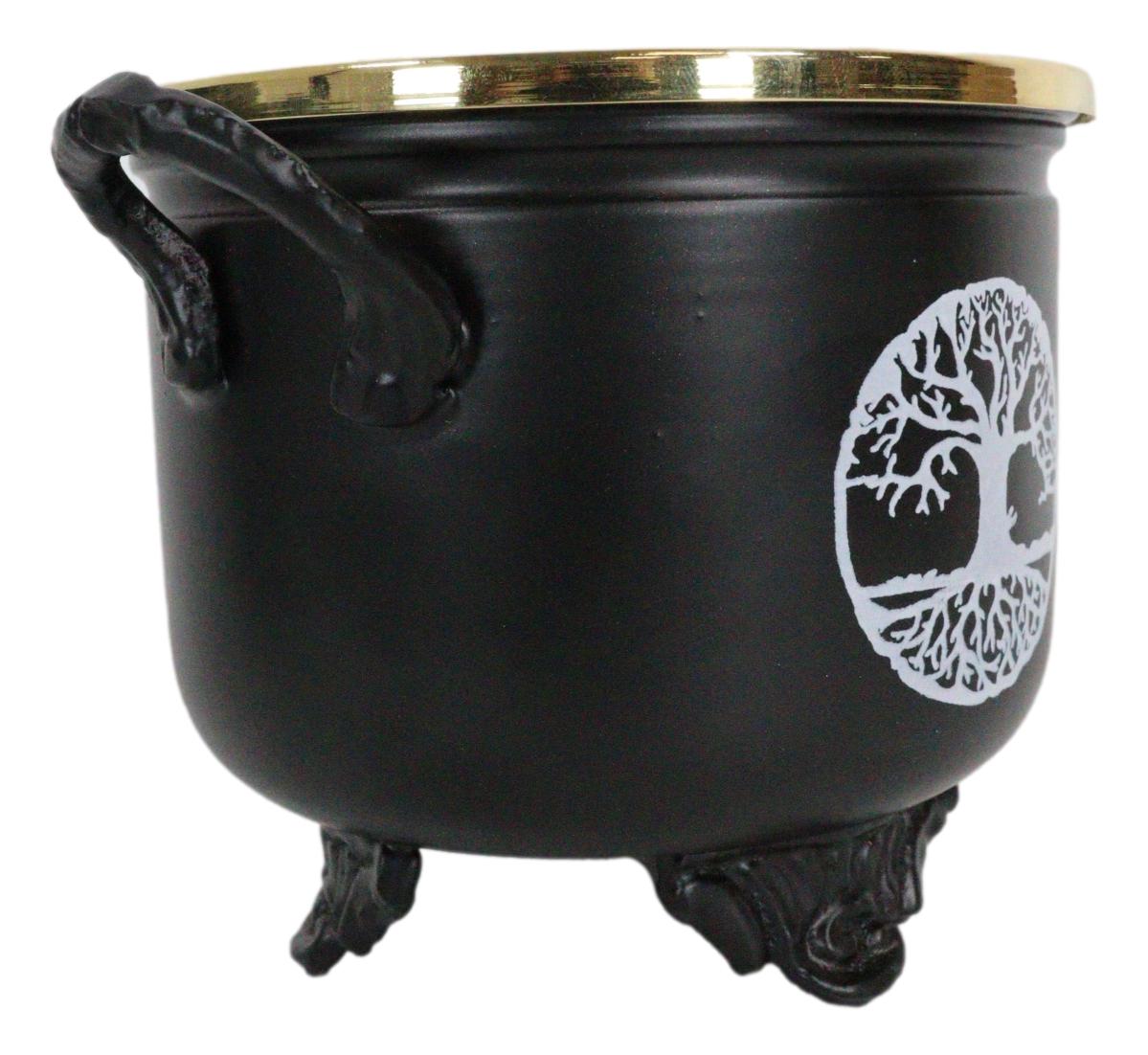 Brass Grated Tray Celtic Golden Tree of Life Imprinted Cauldron Incens ...