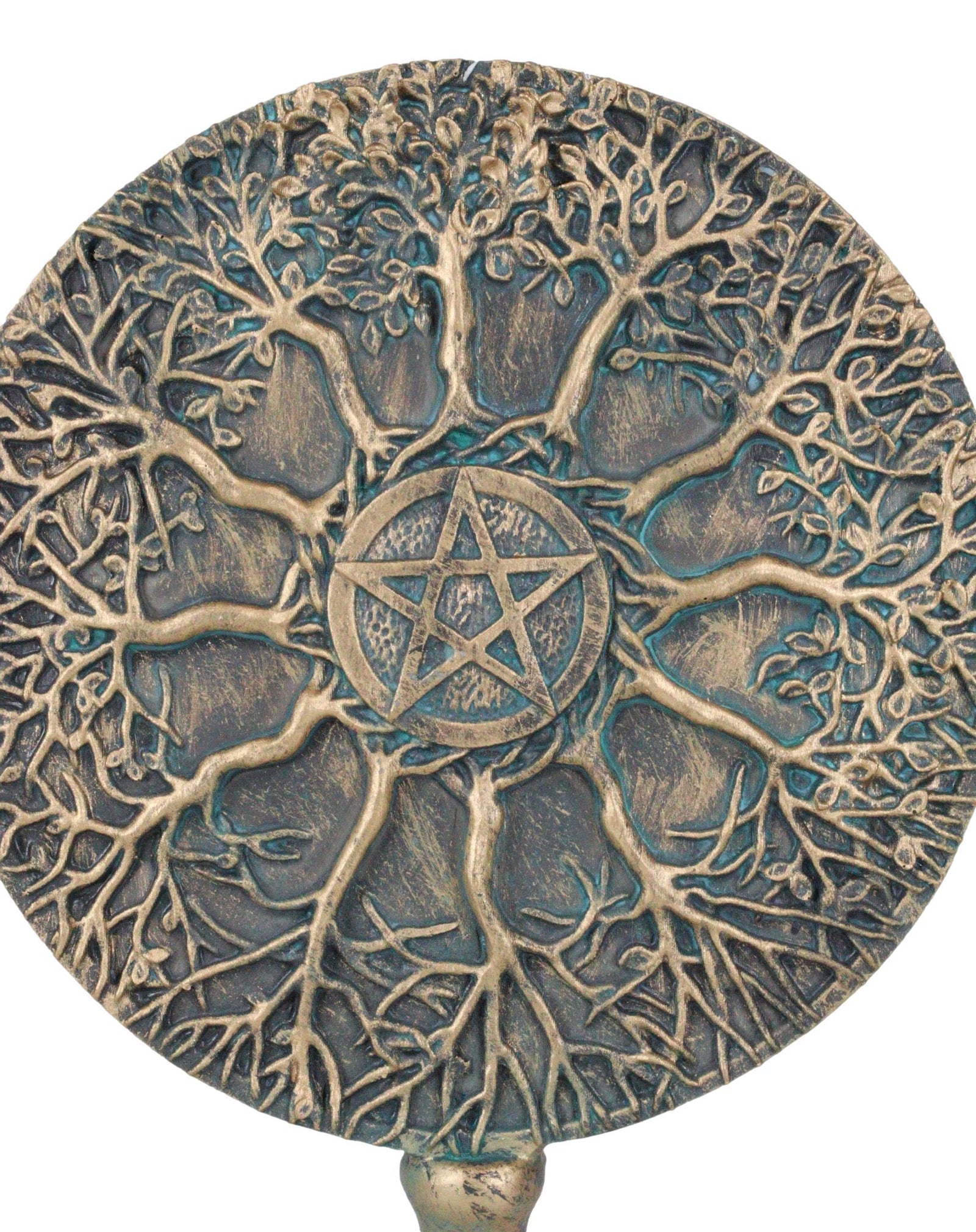Wicca Spring Summer Fall Winter Trees Wheel of Life With Pentagram Fig ...