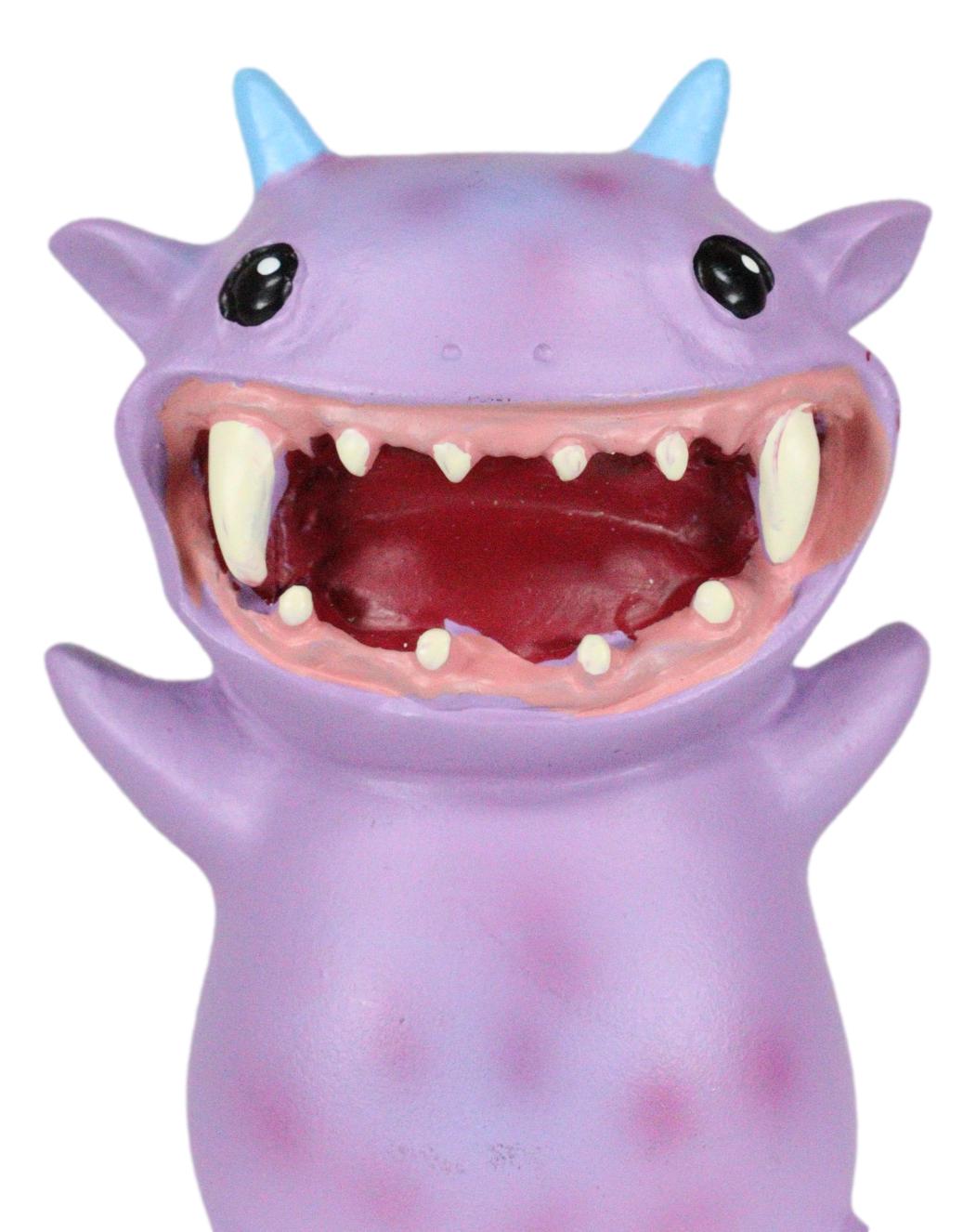 Underbedz Blue Horned Toothed Purple Polkadot GuGu Monster Small Figur– Ebros Gift
