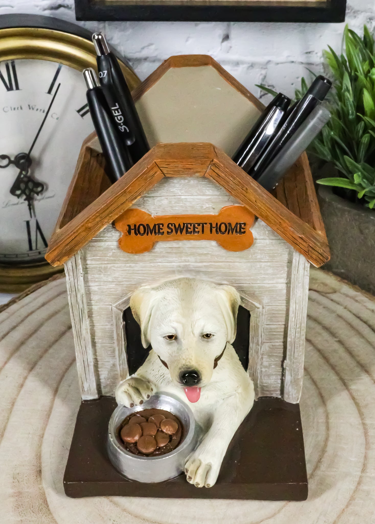 Labrador Golden Retriever Dog In Doghouse Kennel Stationery Pen Pencil ...