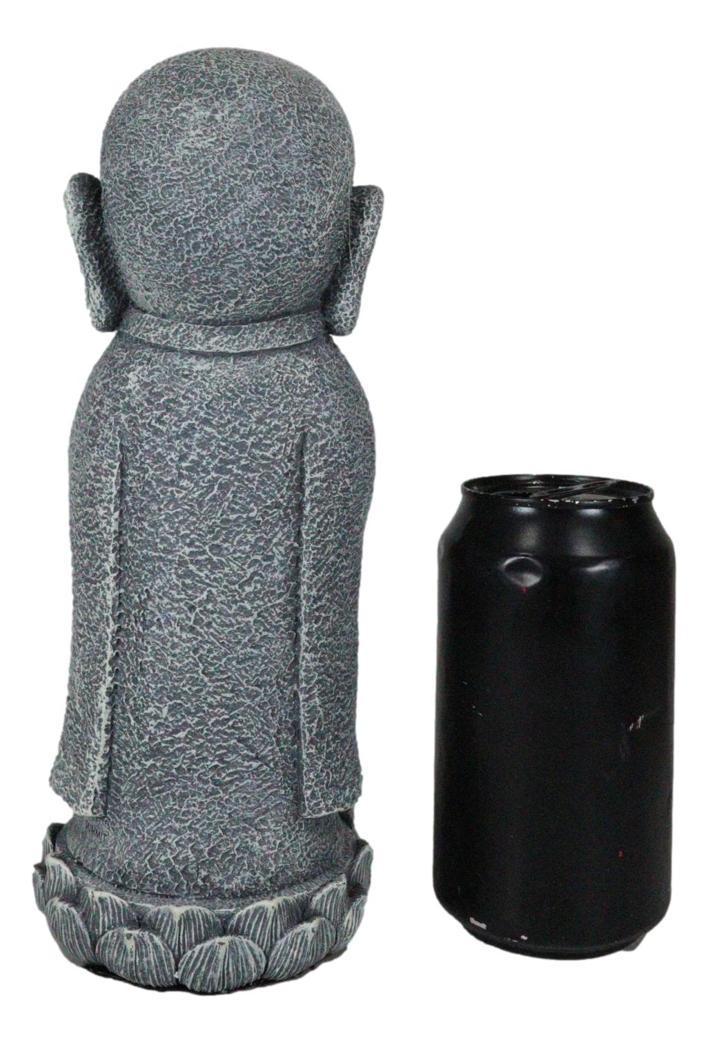 Ebros Gift Japanese Namaste Praying Jizo Monk Standing On Lotus Flower ...