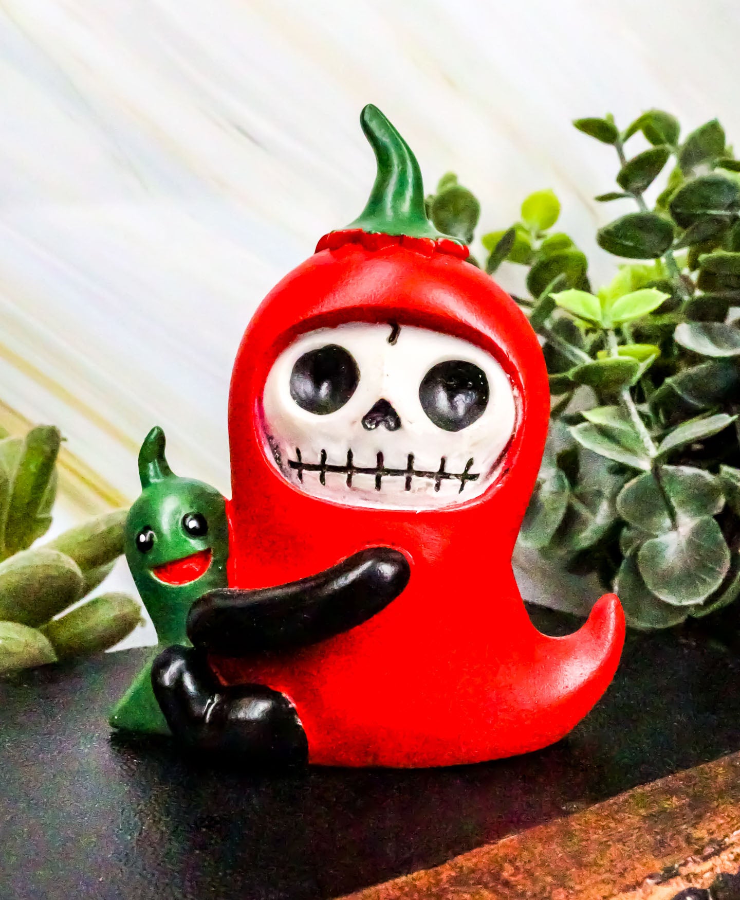 Ebros Furrybones Skeleton Chilito Hot Red Chili Pepper Figurine 3.25"H ...