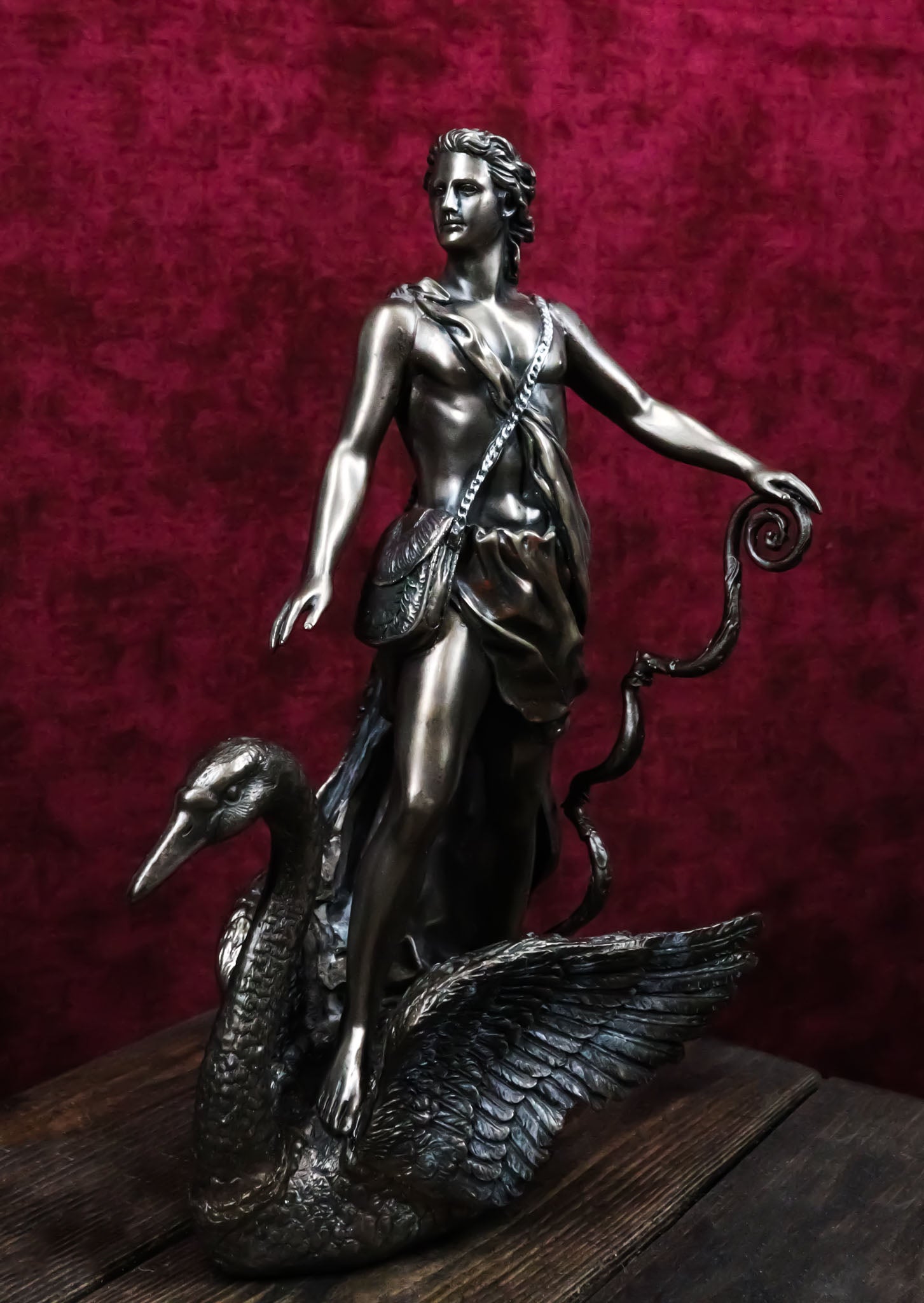 Ebros Gift Greek Olympian Oracular God Apollo Riding A Swan Statue ...