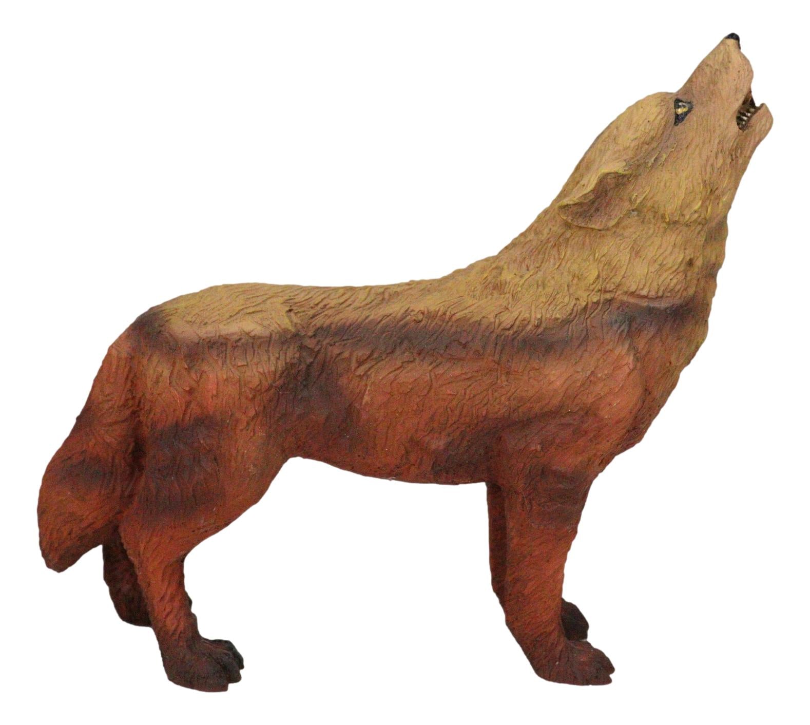 Desert Grand Canyons Native Tribal Howling Wolf Totem Spirit Figurine ...