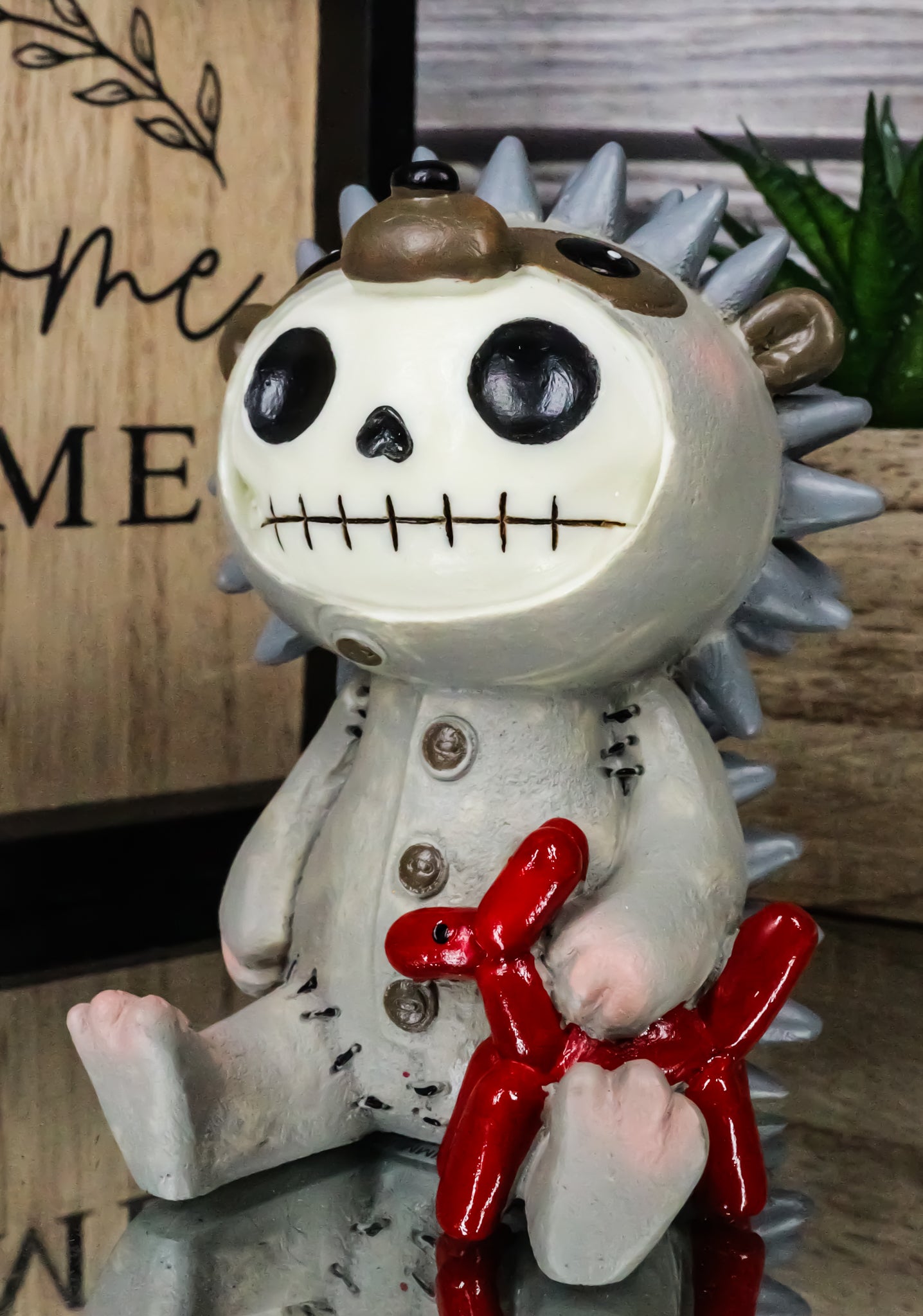 Ebros Larger Furry Bones Pygmy Hedgehog Skeleton Monster Sit Up Orname ...