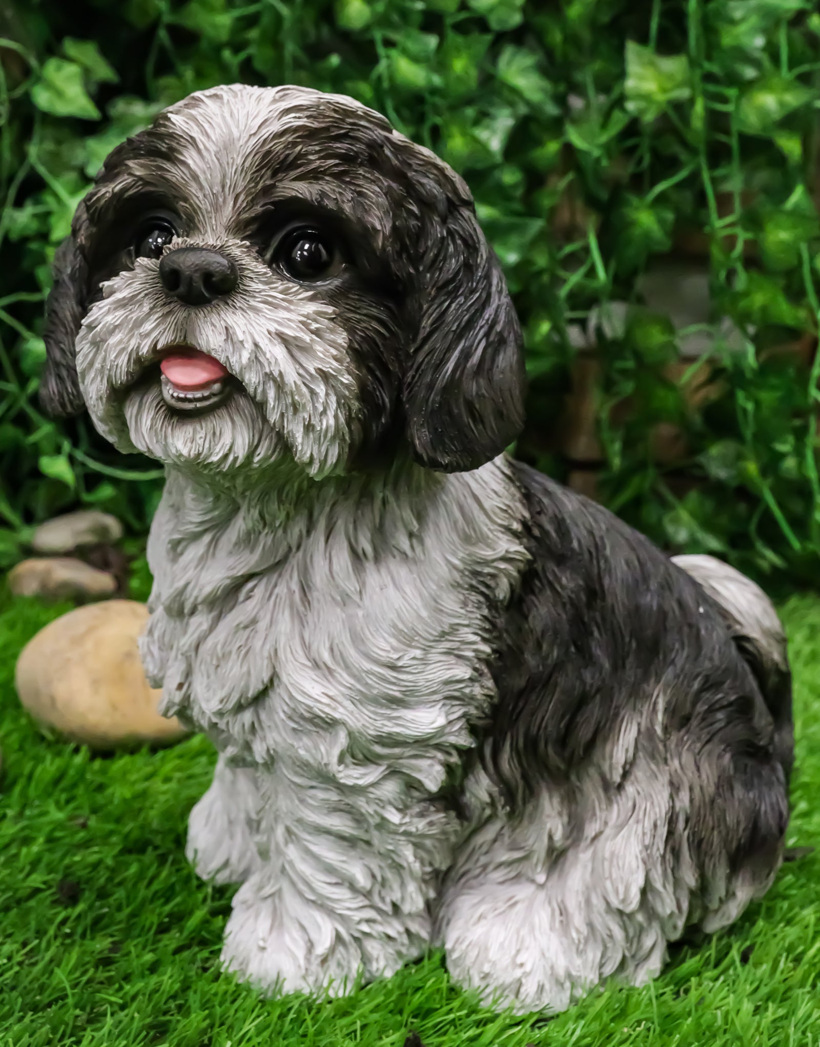 Ebros Large Adorable Lifelike Shih Tzu Dog Statue 10.25" Tall Realisti ...
